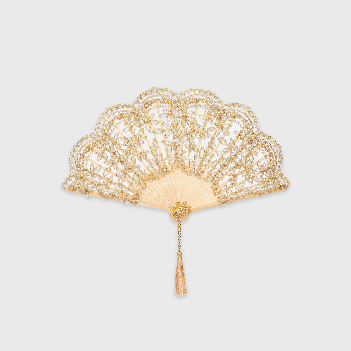Shop 1920s Feather Fan - Beaded Non-Foldable Lace Fan | BABEYOND