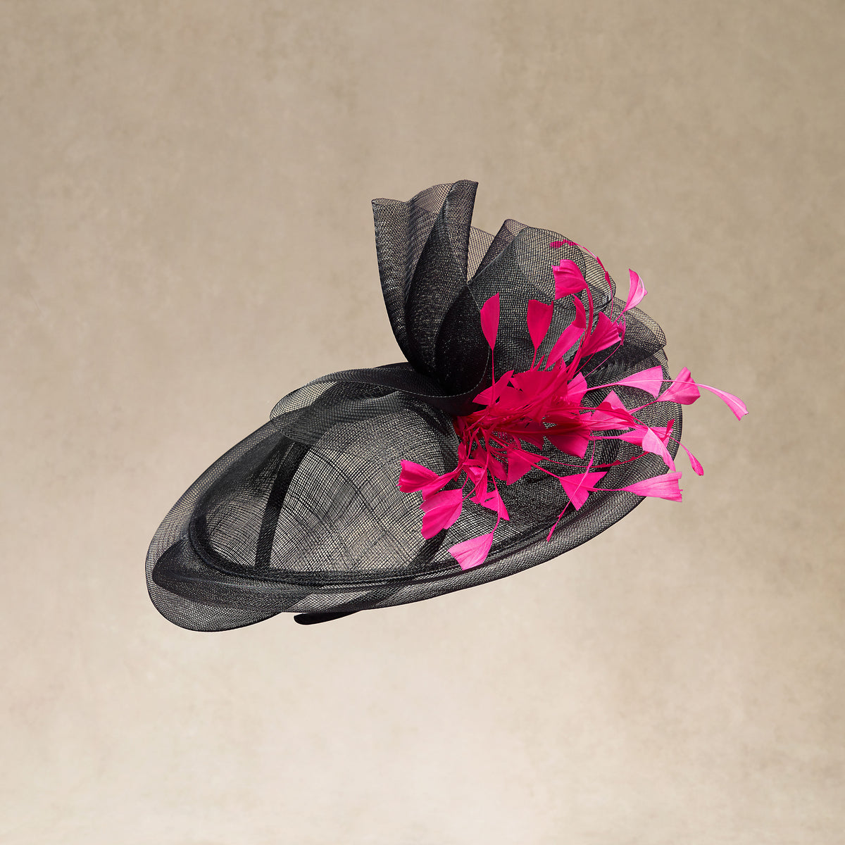Shop Fascinator Hat - Cerise Floral Half-Veiled Fascinator | BABEYOND