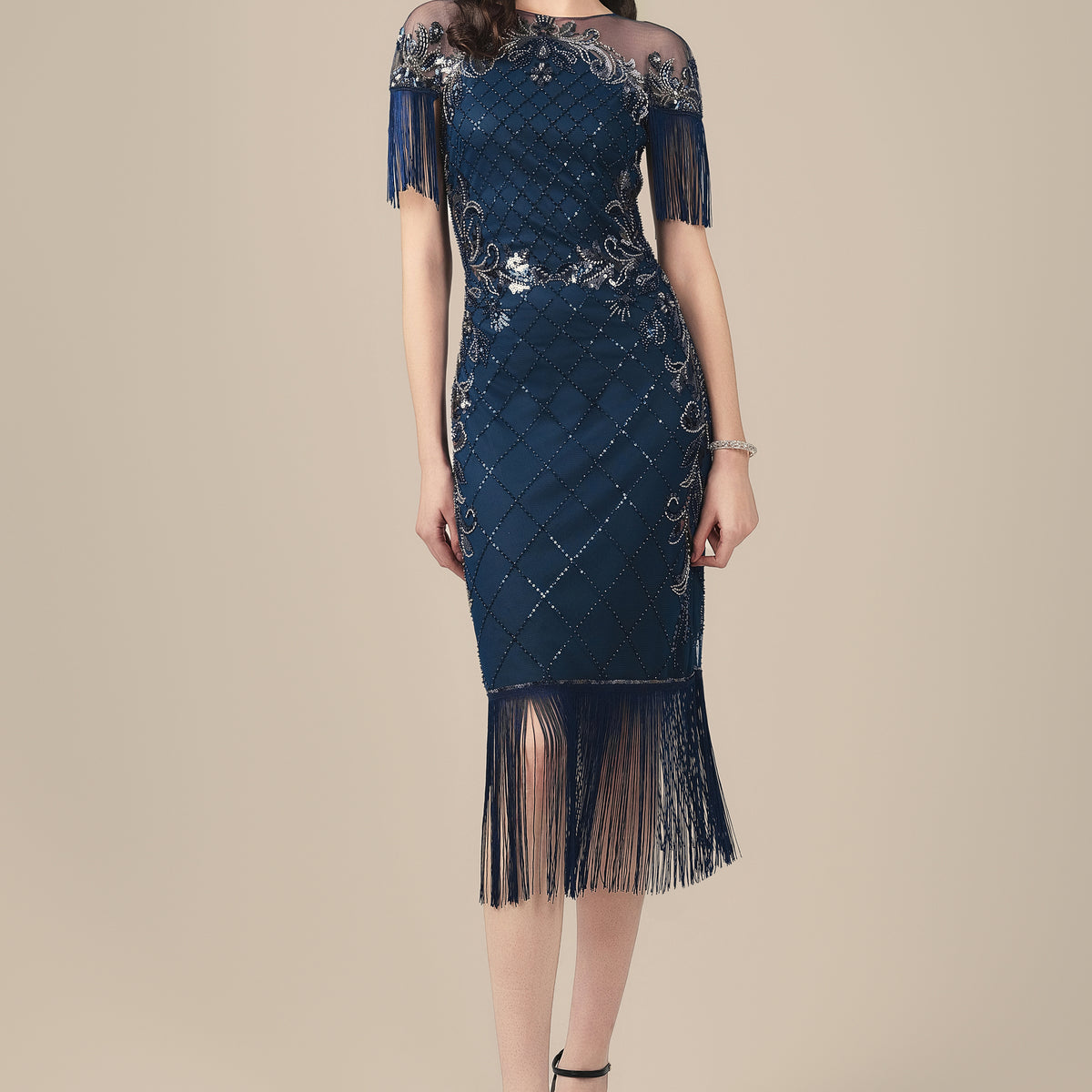Shop 1920s Dresses - Diamond Fringe Flapper Dresses | BABEYOND