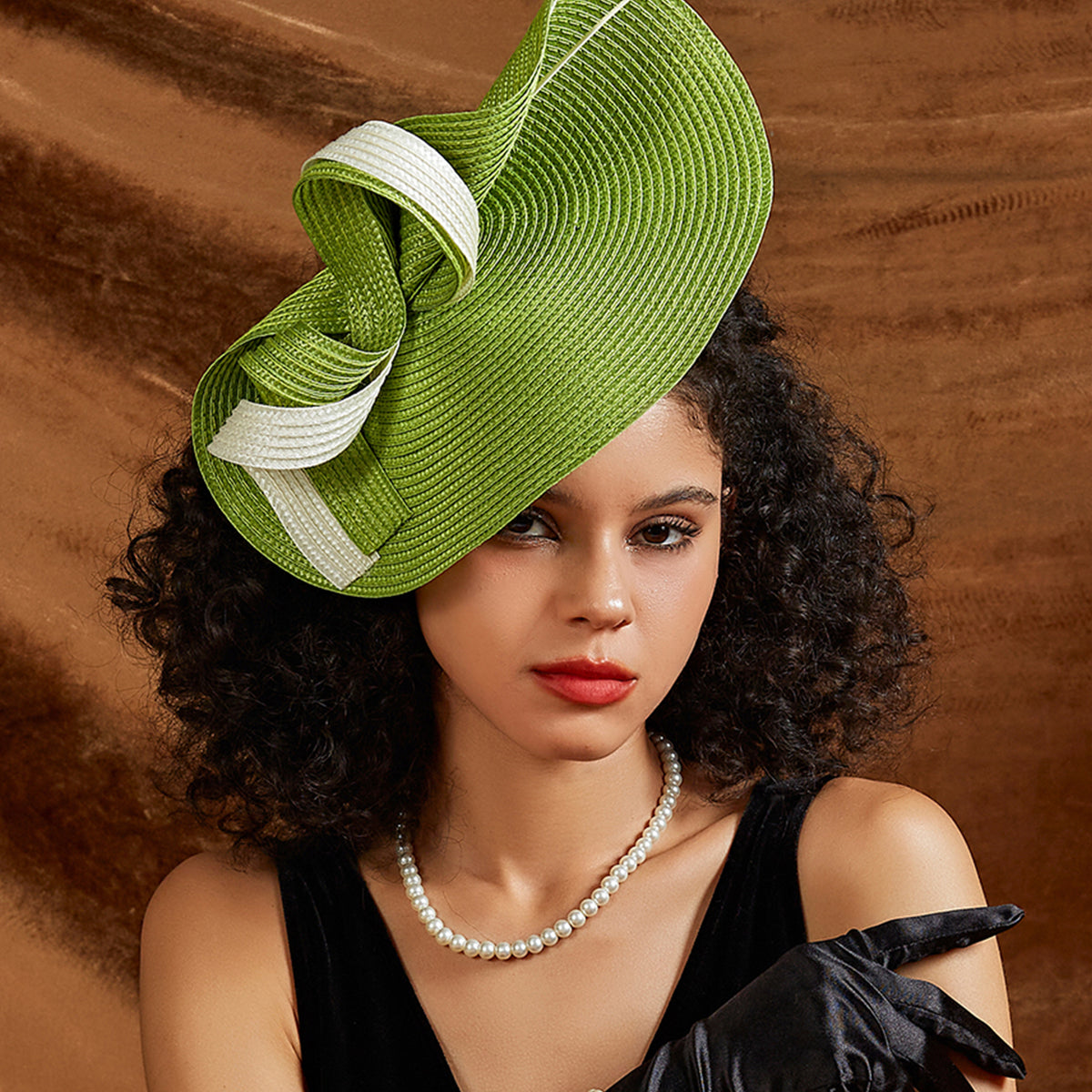 Shop Fascinator Hat - Wide-Brim Wavy Fascinator | BABEYOND