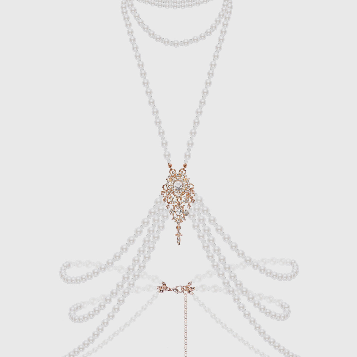 Shop 1920s Shawls - Luxurious Multi-Layer Pearl Body Chain | BABEYOND