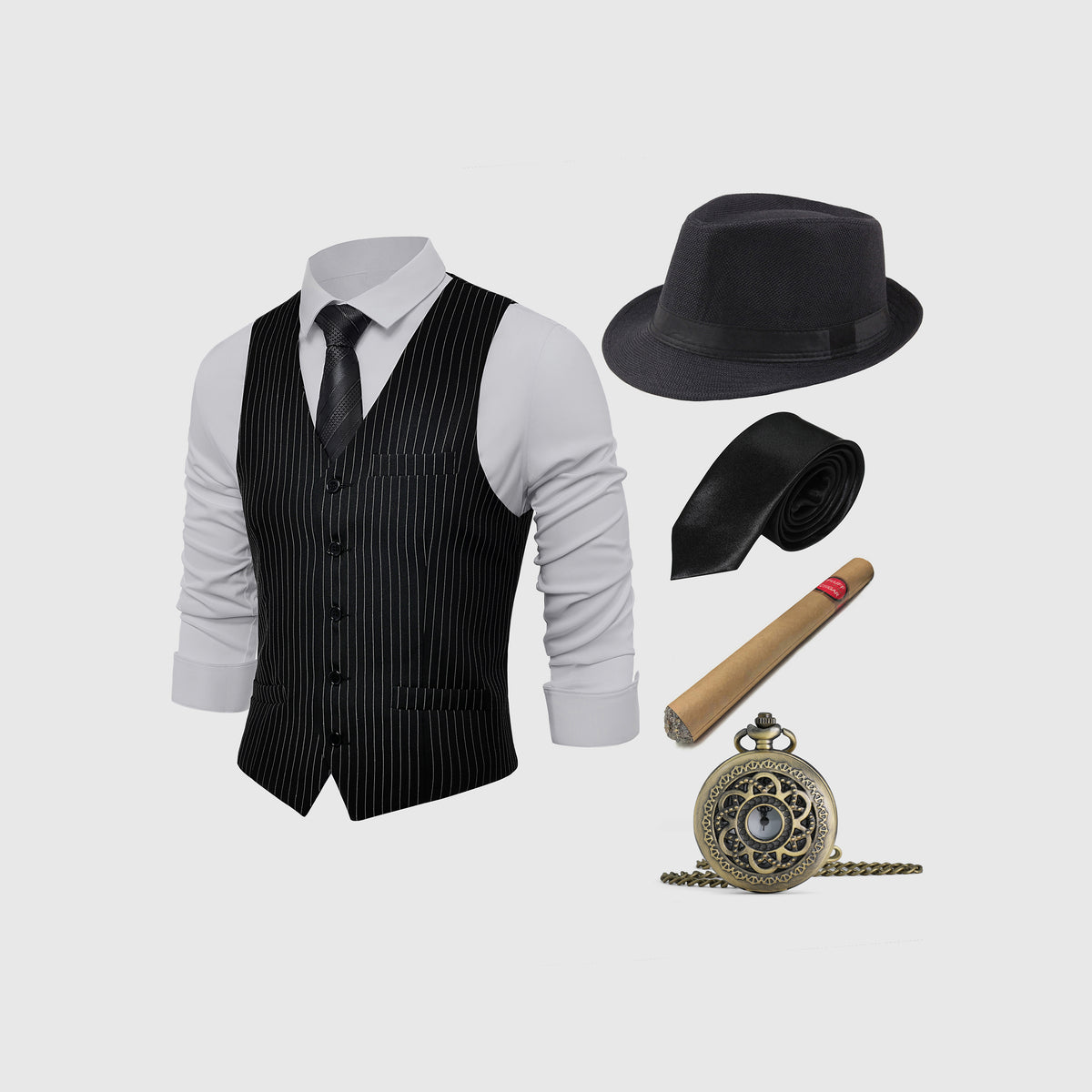 1920s Mens Fashion - 1920s Mens Gatsby Flapper Vest Set | BABEYOND